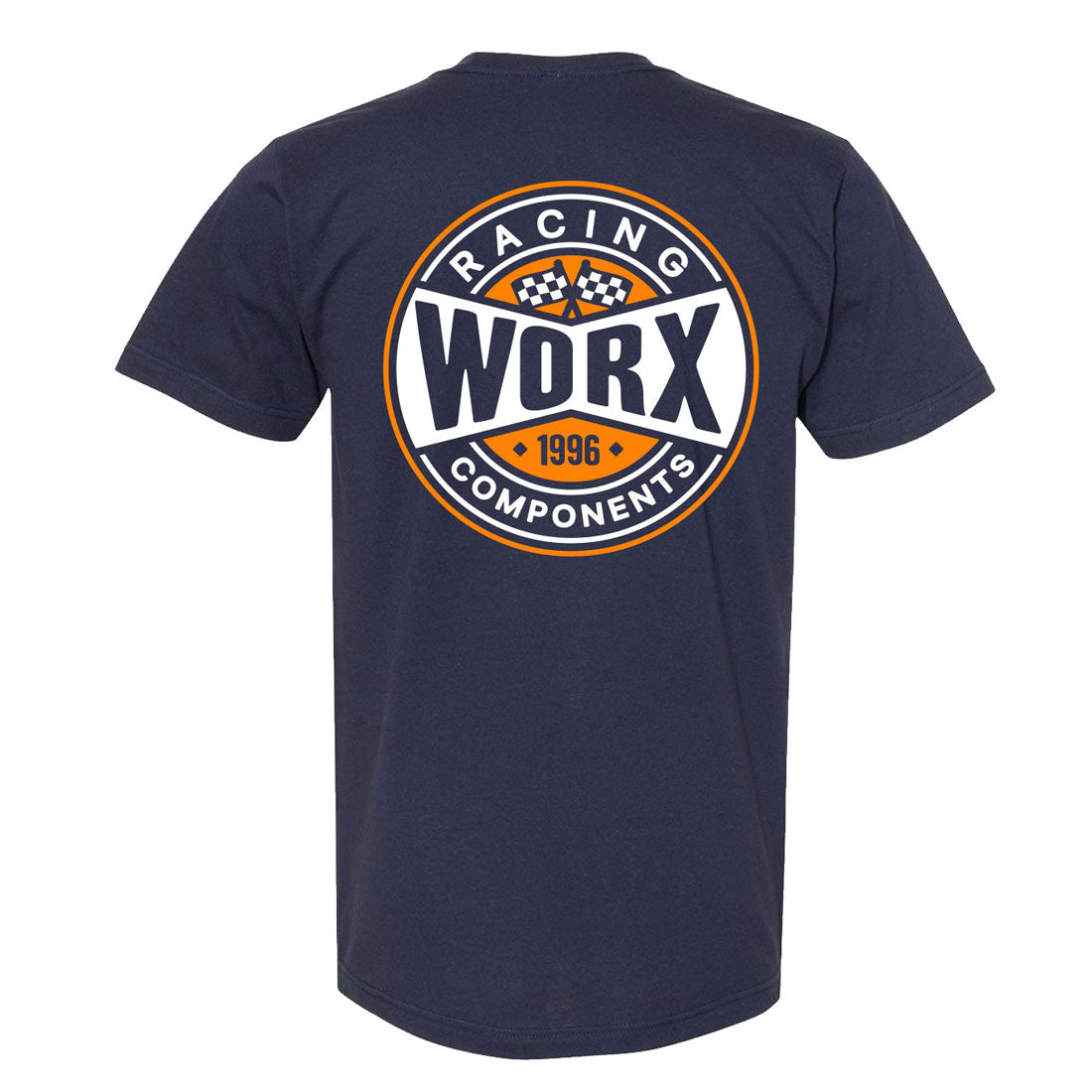 Worx Navy Checkered Tee – USA Worx Racing Components