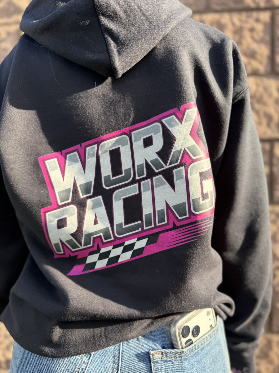 WORX RACING BLACK & PINK HOODIE – USA Worx Racing Components